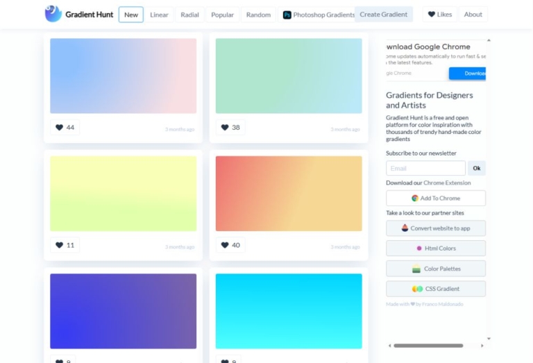 グラデーション素材カラーツール13選【無料・商用利用可】 | KodoCode